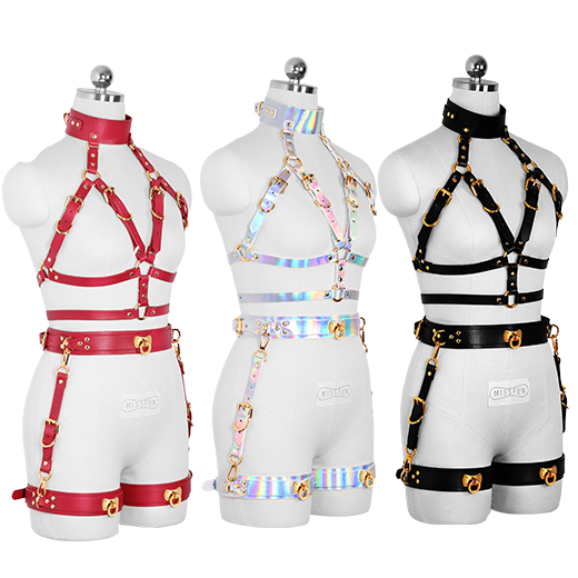 SM綺娜時尚款專業束縛衣-S/M可選, 真皮(紅/黑), 人造皮(極光色） – 情趣用品女王 SallyQ